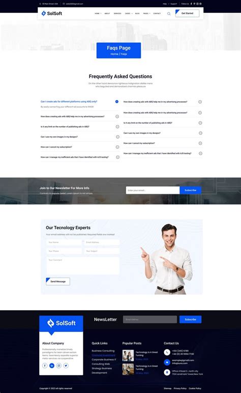 Solsoftit Solutions And Technology Htmlcss Template Css Templates