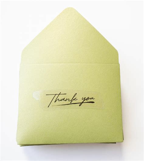 Green Thank You Envelopes Tip Envelopes Housekeeping Thank You