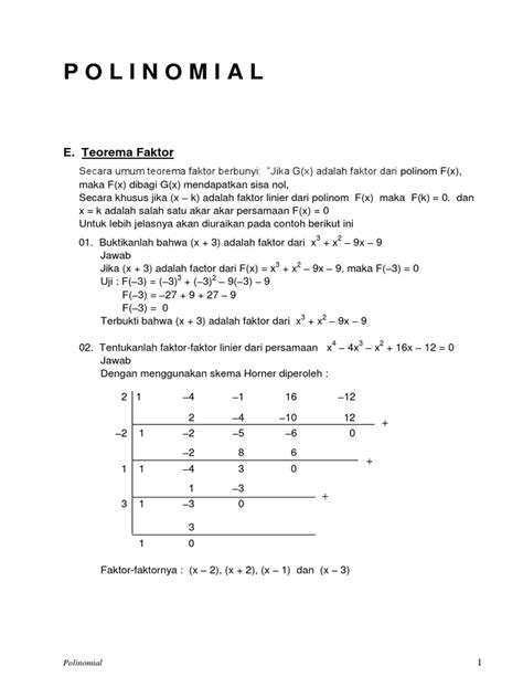 Matematika Teorema Faktor Pdf