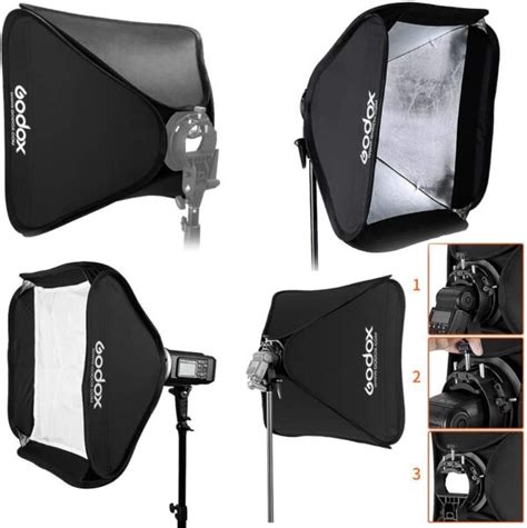 Godox Foldable Portable Softbox 60x60cm 80x80cm With S Bracket