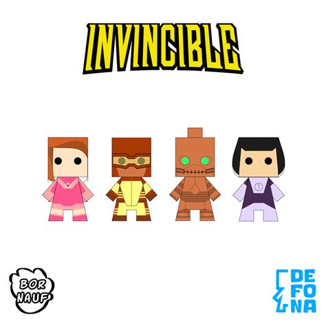Batch 2 Defona Invincible Papercraft Template Bornaufs Ko Fi Shop