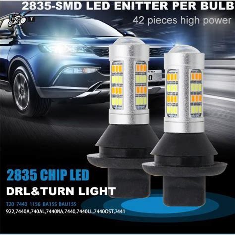 Fast Selling T Car Led Dual Model Car DRL Turn Signal Lamp LED SMD Daytime Running