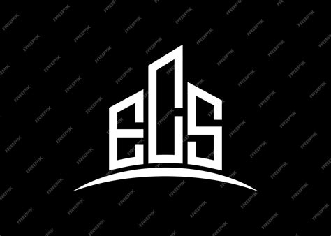 Premium Vector Letter Ecs Building Vector Monogram Logo Design Template Building Shape Ecs Logo
