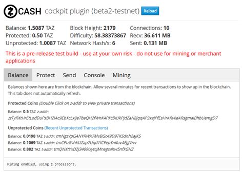 Zcash Cockpit UI Wallet Zcash Apps Zcash Community Forum