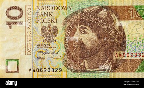Money In Form Of Poland Ten Zloty Issued By Narodowy Bank Polski At