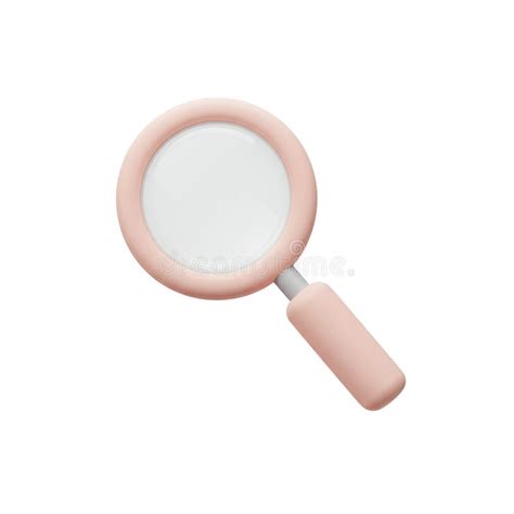 Pink Pastel Magnifying Glass 3d Render Stock Illustration Illustration Of Research Pink