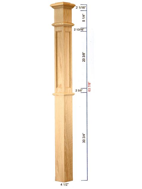 C 4691 Fp Flat Panel Landing Box Newel Post Westfire Stair Parts