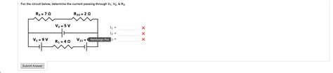 solved for the circuit below determine the current passing