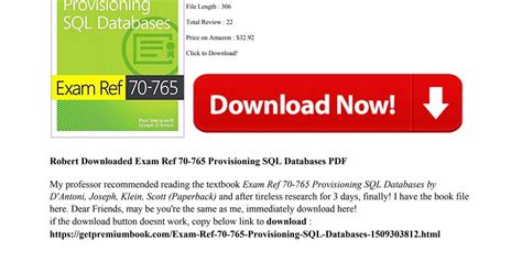 Books⚡️download ️ Exam Ref 70 765 Provisioning Sql Databases By