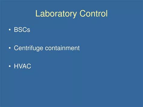 PPT Laboratory Control PowerPoint Presentation Free Download ID 6689814