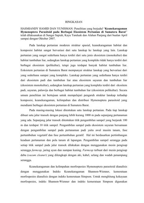 Pdf Morfospesies Indeks Shannon Wienner Dan Indeks Repository