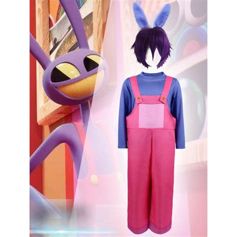 The Amazing Digital Circus Jax Costume Pink Overalls Jax Cosplay