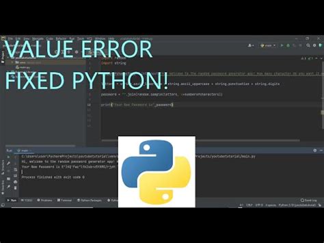 ValueError Python Problem Fixed YouTube