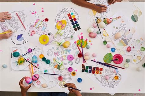 Premium Photo Art And Craft Class On Easter