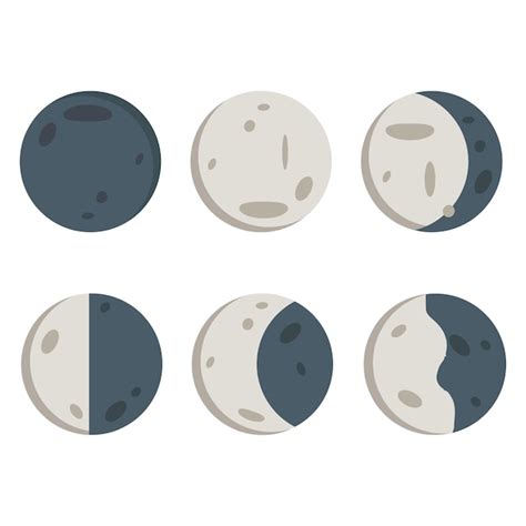 Premium Vector Moon Phases Set Design Bundle