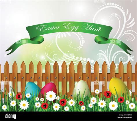 Easter Egg Hunt Background Stock Vector Image And Art Alamy