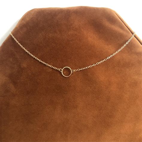 Gold Colour Ring Shaped Chain Choker Brand New Depop