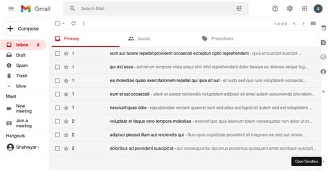 Gmail Clone Codesandbox