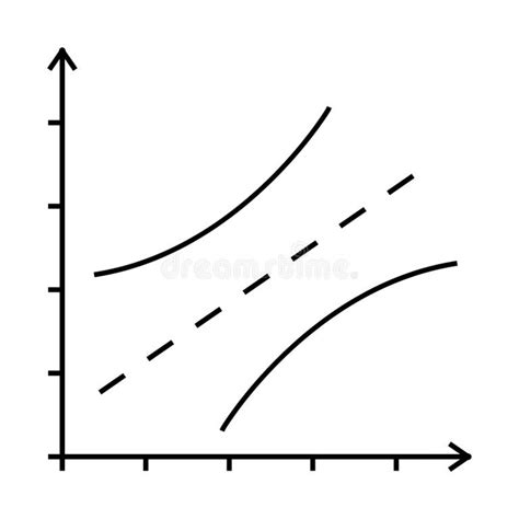Linear Regression Line Icon Vector Illustration Stock Vector