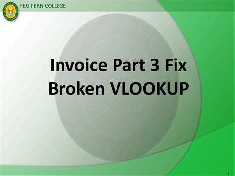 SOLUTION Invoice Part Fix Broken Vlookup Studypool