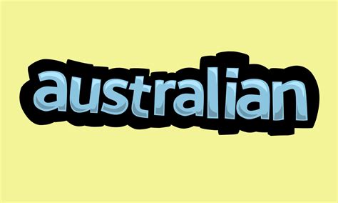 AUSTRALIAN Writing Vector Design On A Yellow Background 11115978 Vector