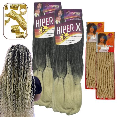 Kit Tranças Gypsy 2 Nina Softex 2 Jumbo Super Hiper X Anéis Shopee Brasil