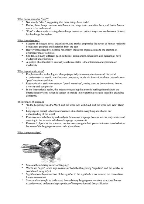Govt1621 L7 Lecture 7 Notes What Do We Mean By Post Not Simply