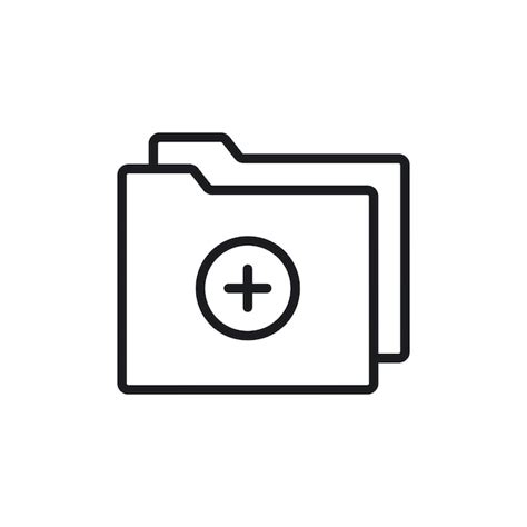 Añadir icono de carpeta establecer nuevo símbolo de vector de archivo