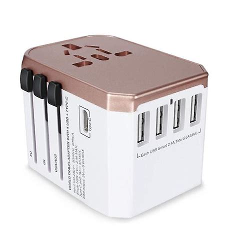Universal Travel Plug Adapter 4 Usb Portar Multi Function Plug Converter Fruugo Se