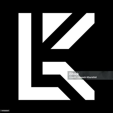 Logo Kl Minimal Ikon Huruf Lk Dengan Latar Belakang Mewah Ide Logo