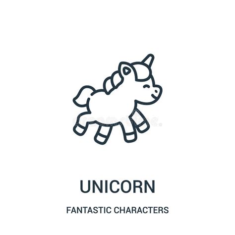 Unicorn Icon Vector From Fantastic Characters Collection Thin Line Unicorn Outline Icon Vector