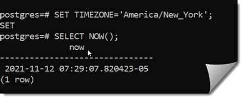 Postgresql Now Function