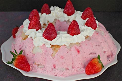 How To Make Perfect Strawberry Jello Angel Food Cake Dessert Recipe