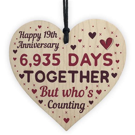 Handmade Wood Heart T To Celebrate 19th Wedding Anniversary
