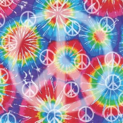 Tiedye Peace Sign Scrapbook Paper Peace Art