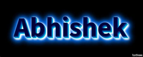 Abhishek Text Effect And Logo Design Name