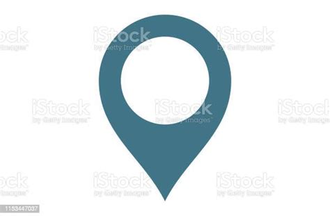 얇은 아웃 라인 핀 위치 Gps 아이콘입니다 기하학적 마커 평면 모양 요소입니다 추상 Eps 10 포인트 그림입니다 개념 벡터