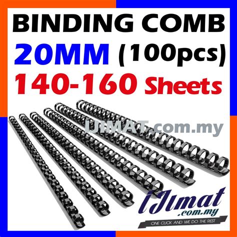 20mm 100pcs Box Comb Binder Rings Plastic Comb Rings Binding Rings Binding Comb Rings