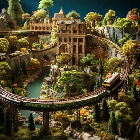 Premium Ai Image Immersive Miniature Railway Experience