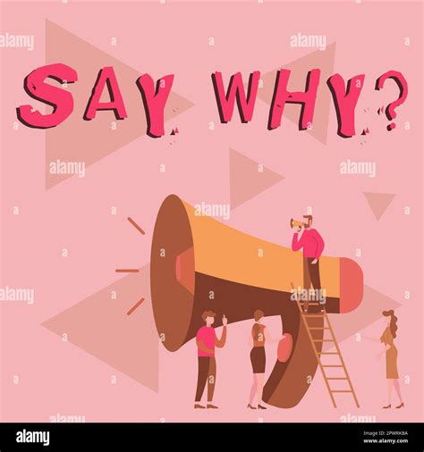 Text Sign Showing Say Why Internet Concept Give An Explanation Express Reasons Asking A