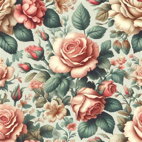 Seamless Floral Design Premium Ai Generated Image