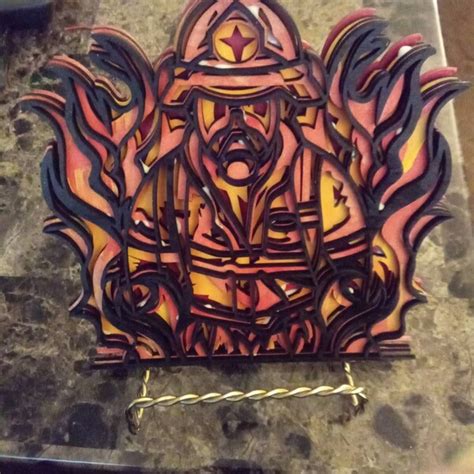 3d Firefighter Mandala Svgfirefighter Multilayer Svgfirefighter Paper
