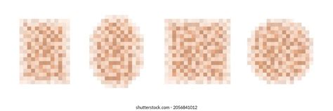 Censor Blur Effect Texture Face Nude Stock Vector Royalty Free