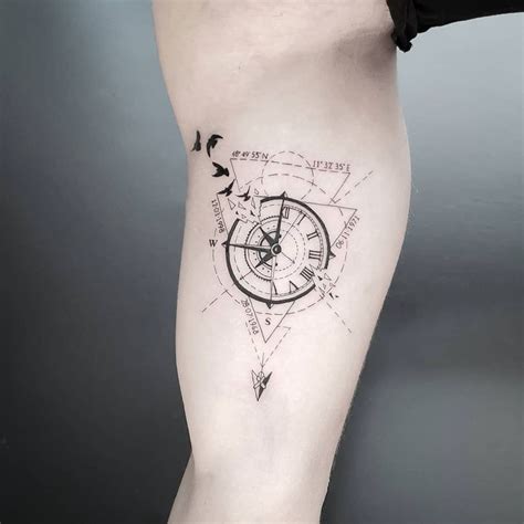 70 Compass Tattoos For Wanderlust Warriors Compass Rose Tattoo