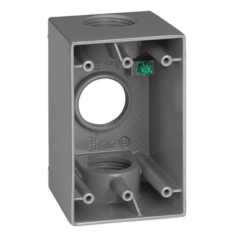 Sigma Electric 1 Gang Weatherproof Box 1 Gang Gray Metal Weatherproof