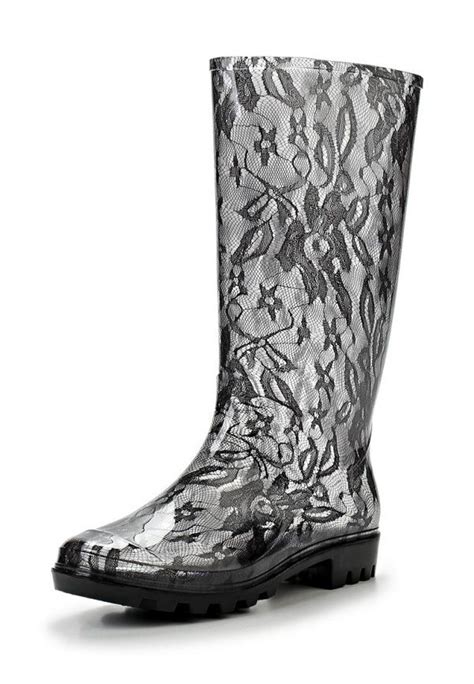 Резиновые сапоги Keddo женские Цвет прозрачный черный Материал резина Сезон Осень зима