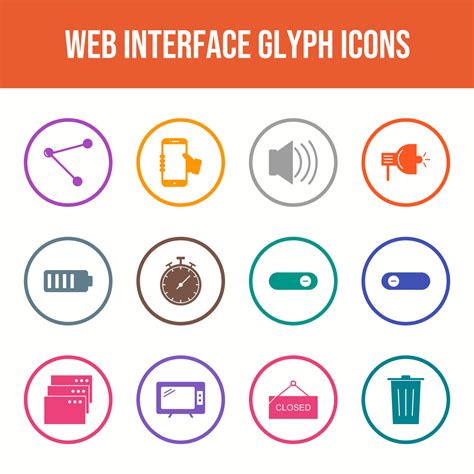 Beautiful Web Interface Vector Icon Set Vector Art At Vecteezy