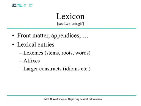 Ppt Modeling Lexical Entries In Bilingual Dictionaries —or— Exegeting