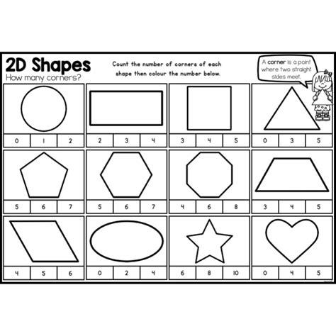 2d Shapes How Many Corners Top Teacher