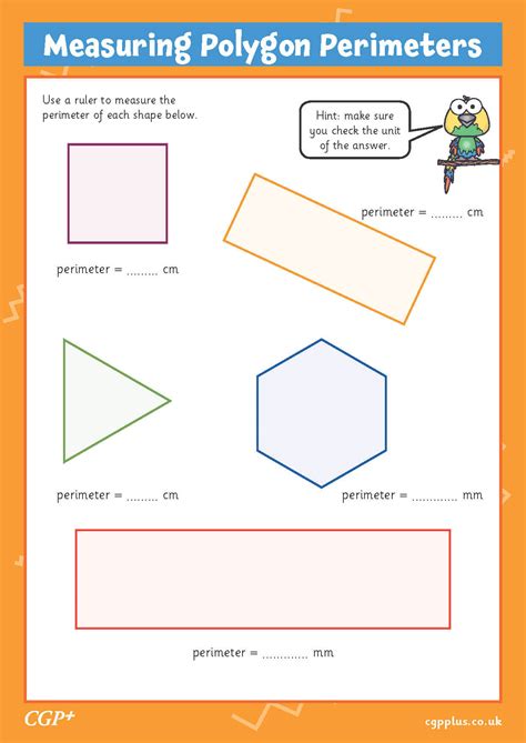Measuring Perimeters Of Polygons Year 3 Cgp Plus Worksheets Library